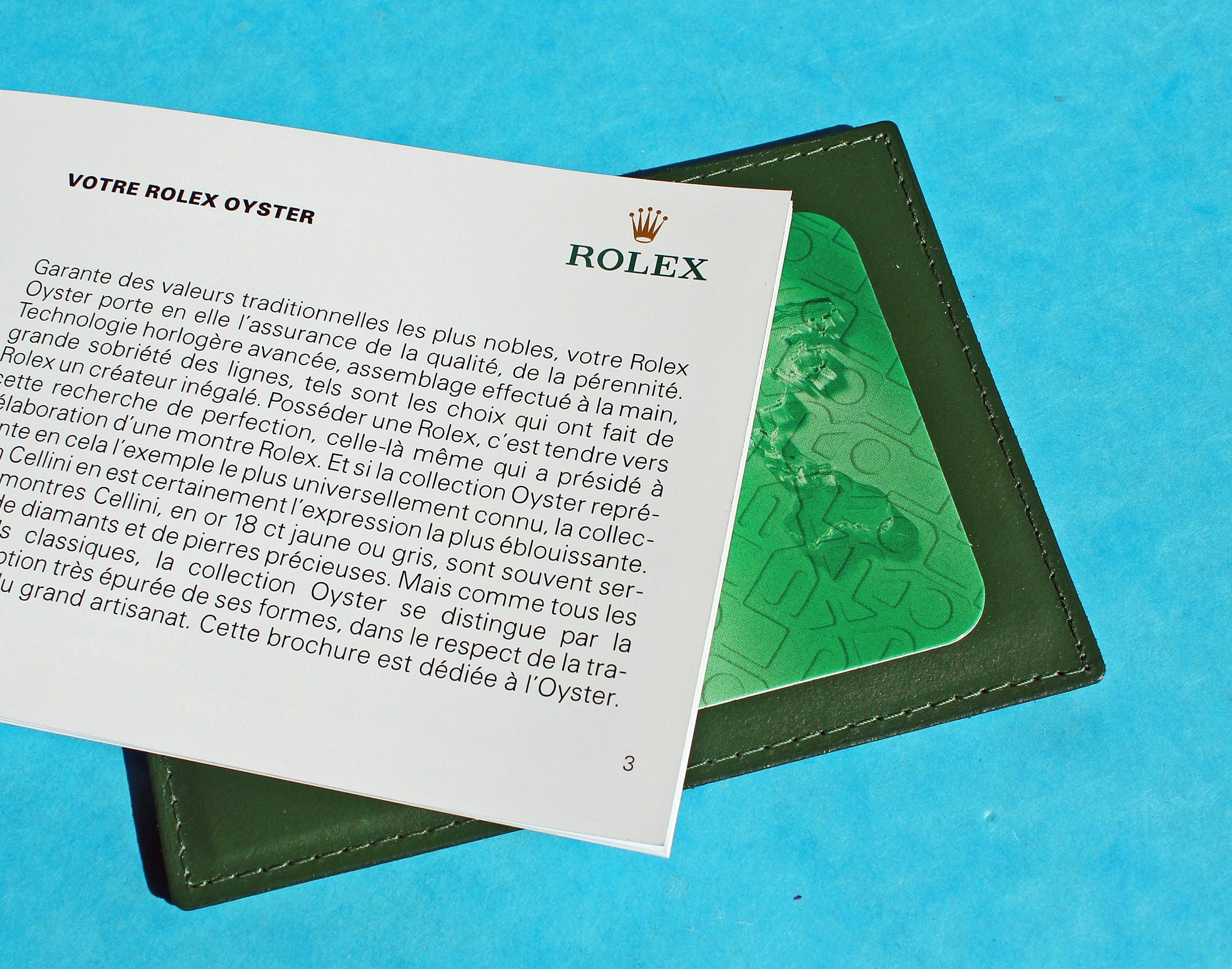 2004, 2005 Rolex Green Leather Business Card Wallet holded card and ...