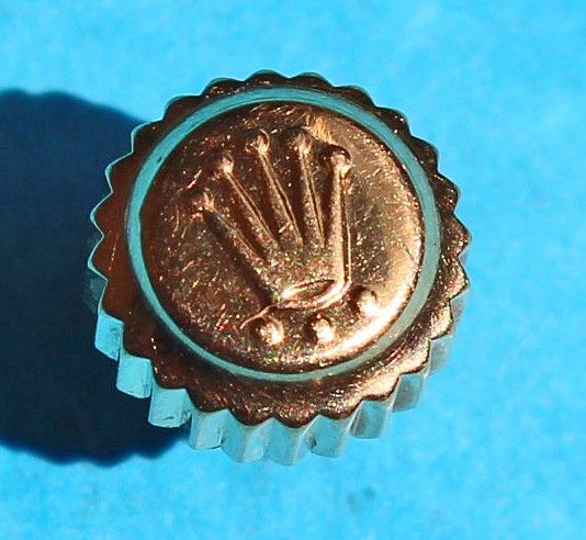 ROLEX original gold color crown triple lock 703 Watch Crown Part ...