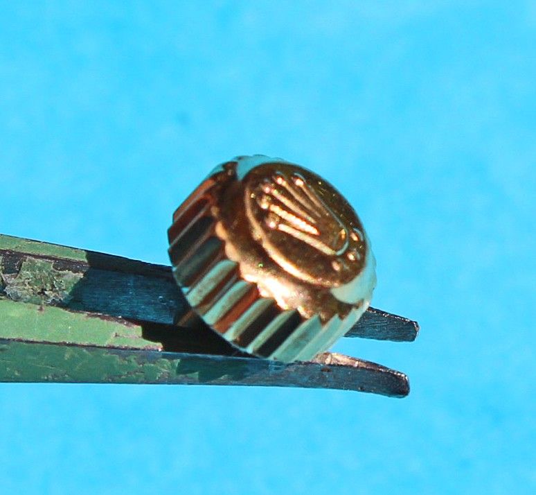 ROLEX original gold color crown triple lock 703 Watch Crown Part ...