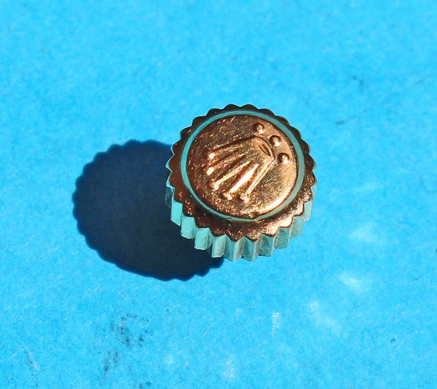 ROLEX original gold color crown triple lock 703 Watch Crown Part ...