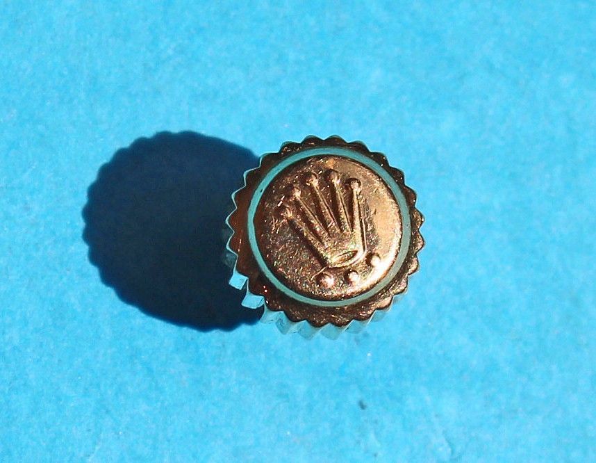 ROLEX original gold color crown triple lock 703 Watch Crown Part ...