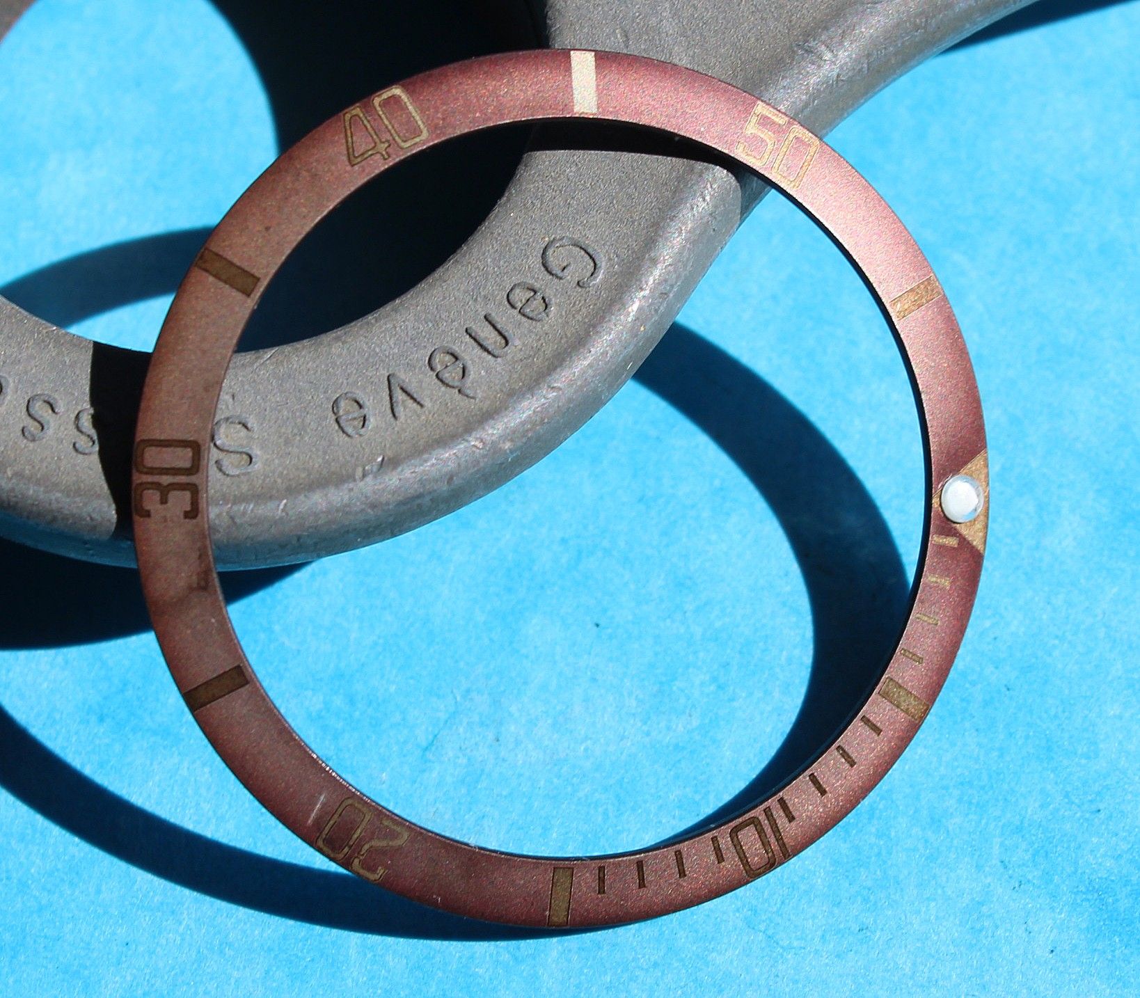 ??RARE ROLEX SUBMARINER TROPICAL BROWN CACAO VINTAGE INSERT DE LUNETTE ...