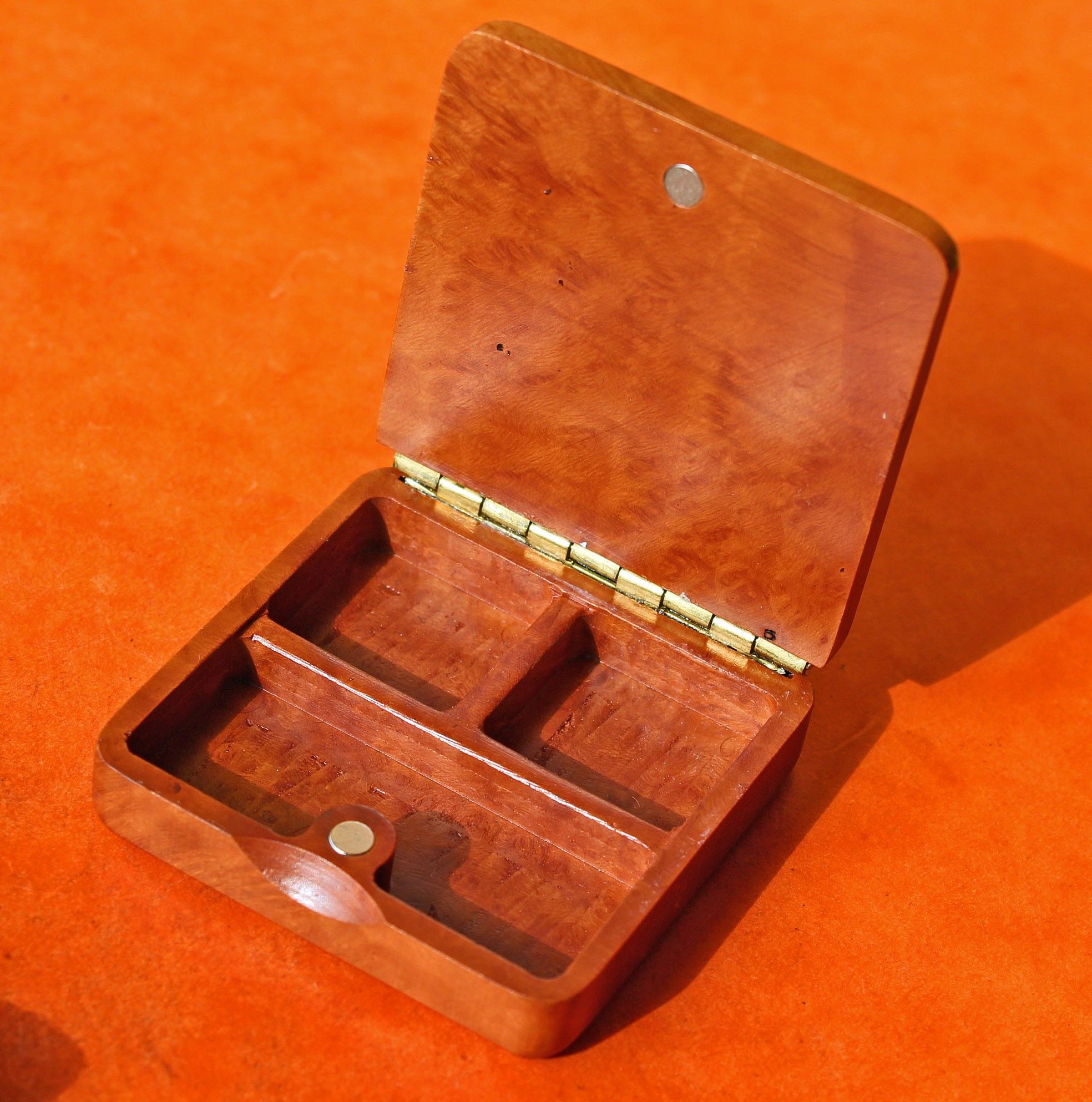 RARE AMAZING PRETTY COLLECTIBLE ROLEX PILL-BOX STORAGE WOODEN PARTS