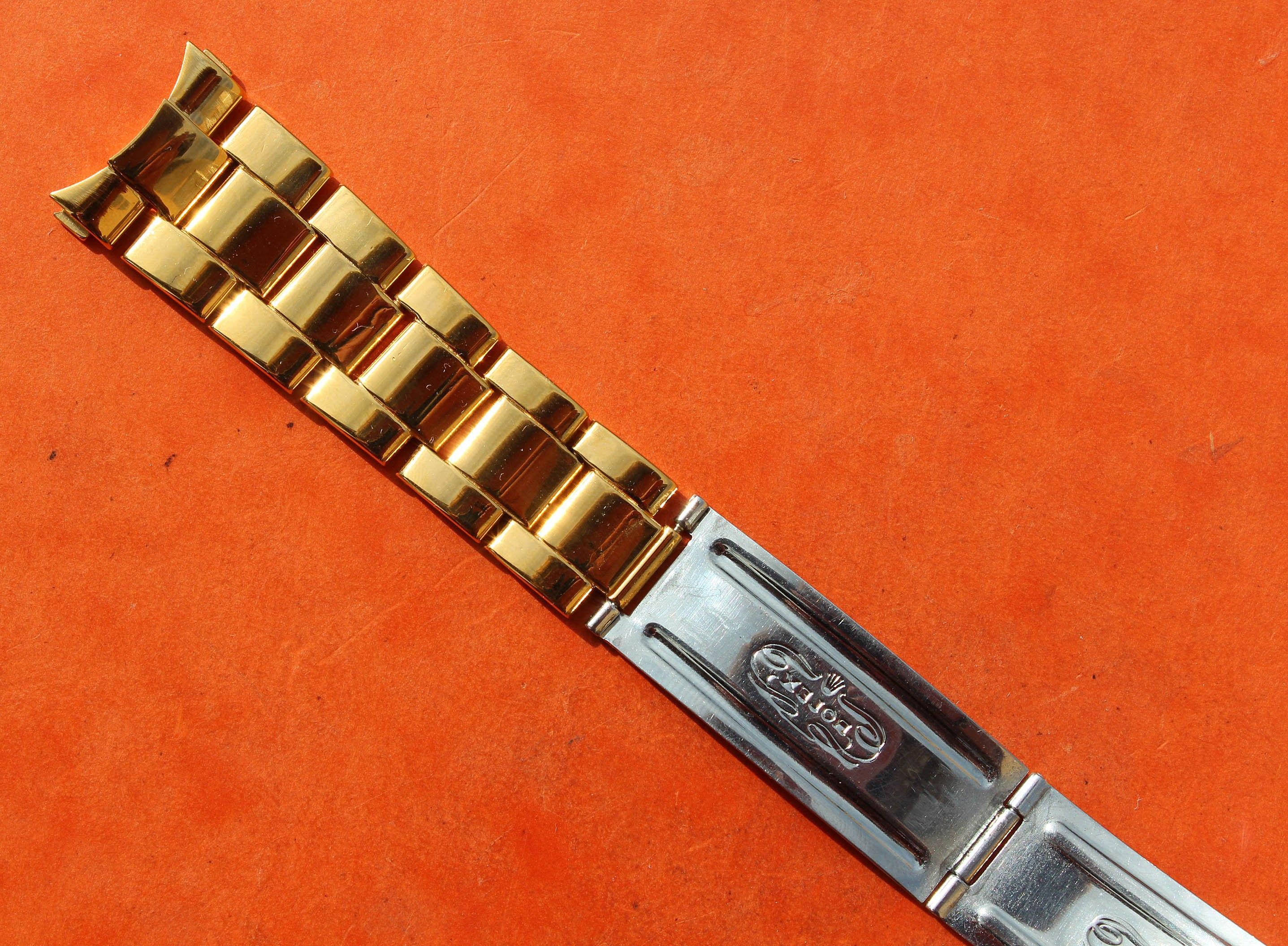 Rare Rolex Gold Electro Plated Oyster Watch Band Bracelet 78351 / 457 ...