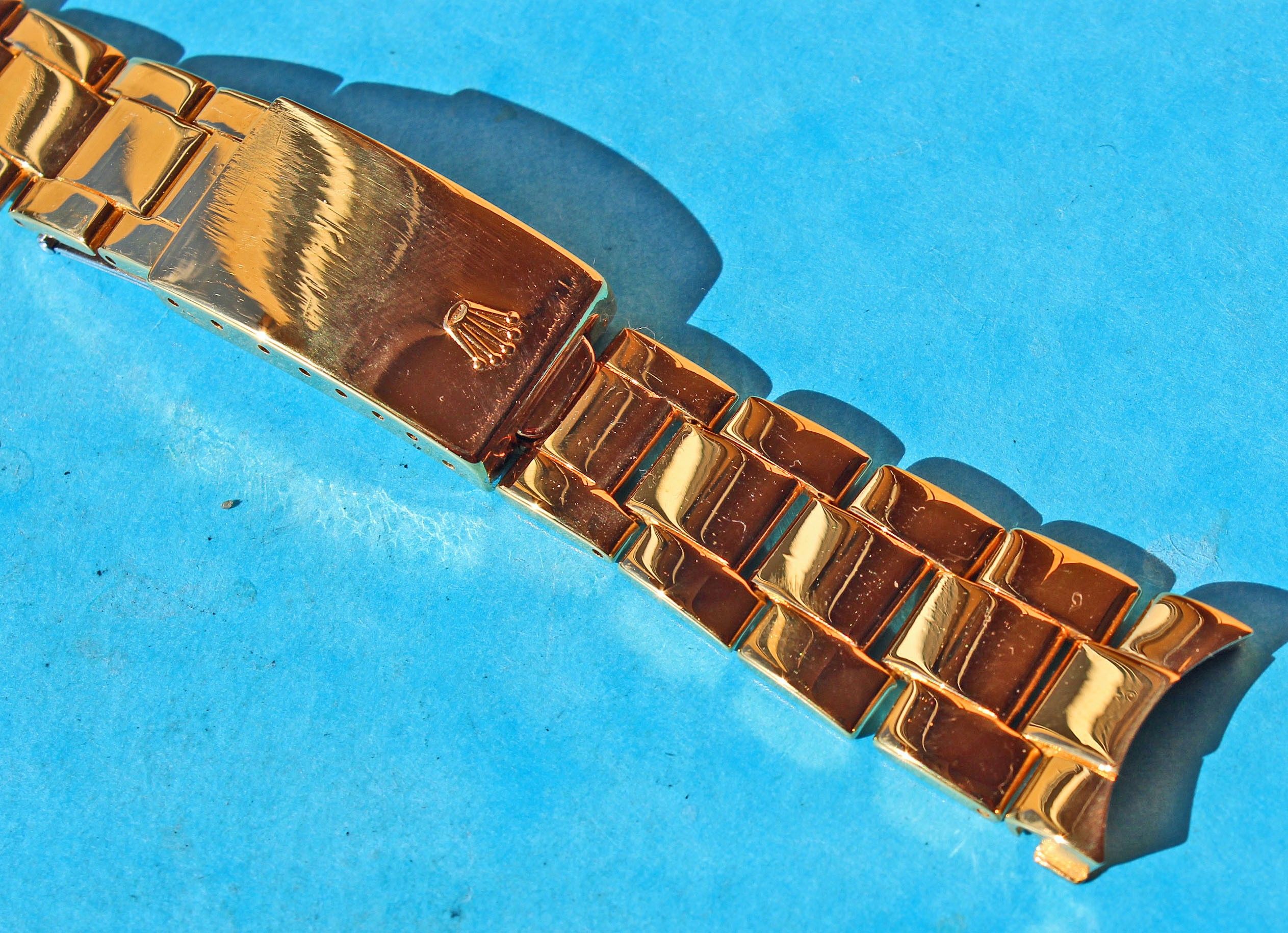 RARE BRACELET MONTRES ROLEX PLAQUE OR 18 CARATS ref 78351 / 457 EN 19mm