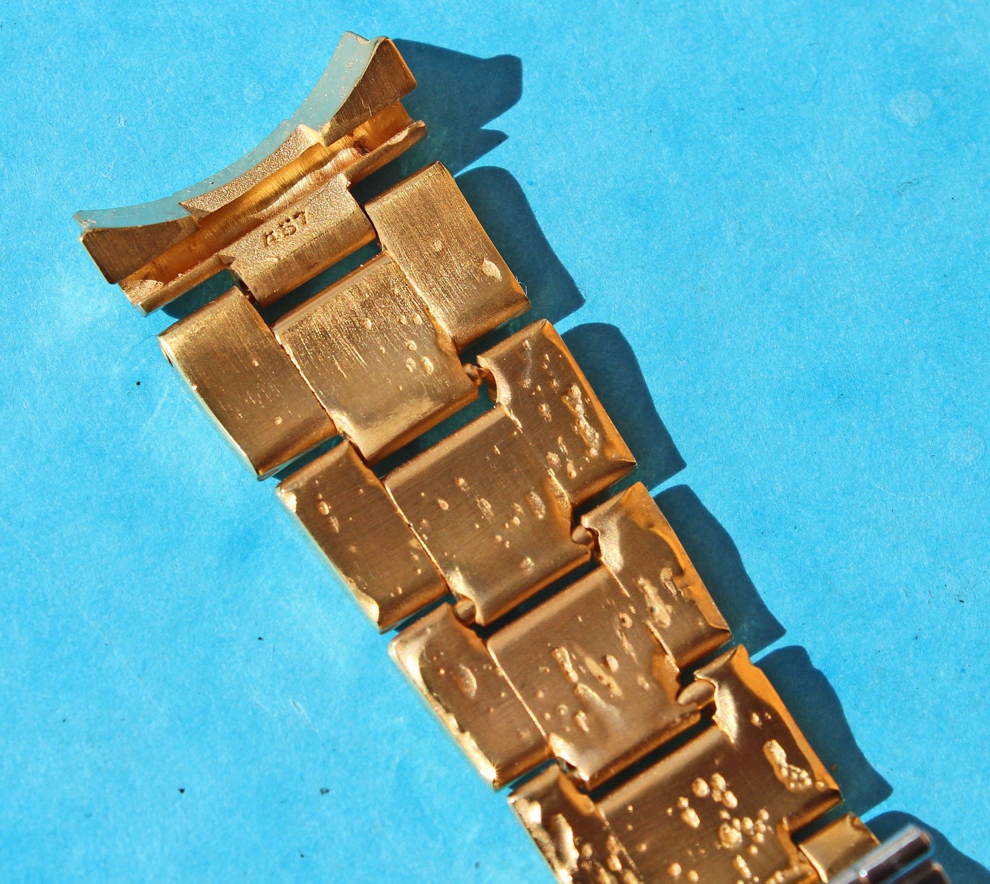 RARE BRACELET MONTRES ROLEX PLAQUE OR 18 CARATS ref 78351 / 457 EN 19mm