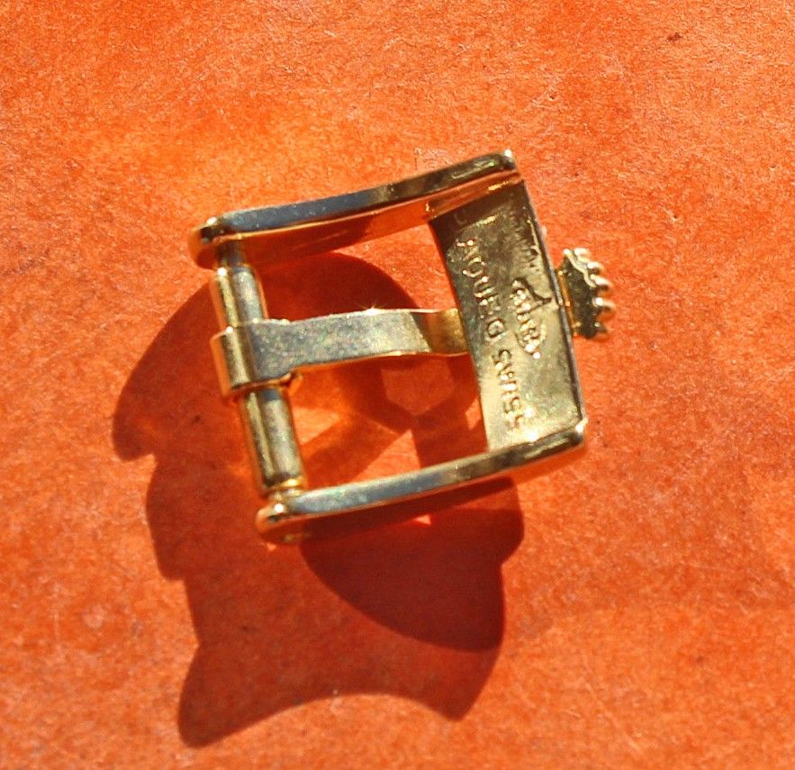 Nice Medium 10/12mm BIG LOGO Gold plated Rolex or Tudor Buckle Antique ...