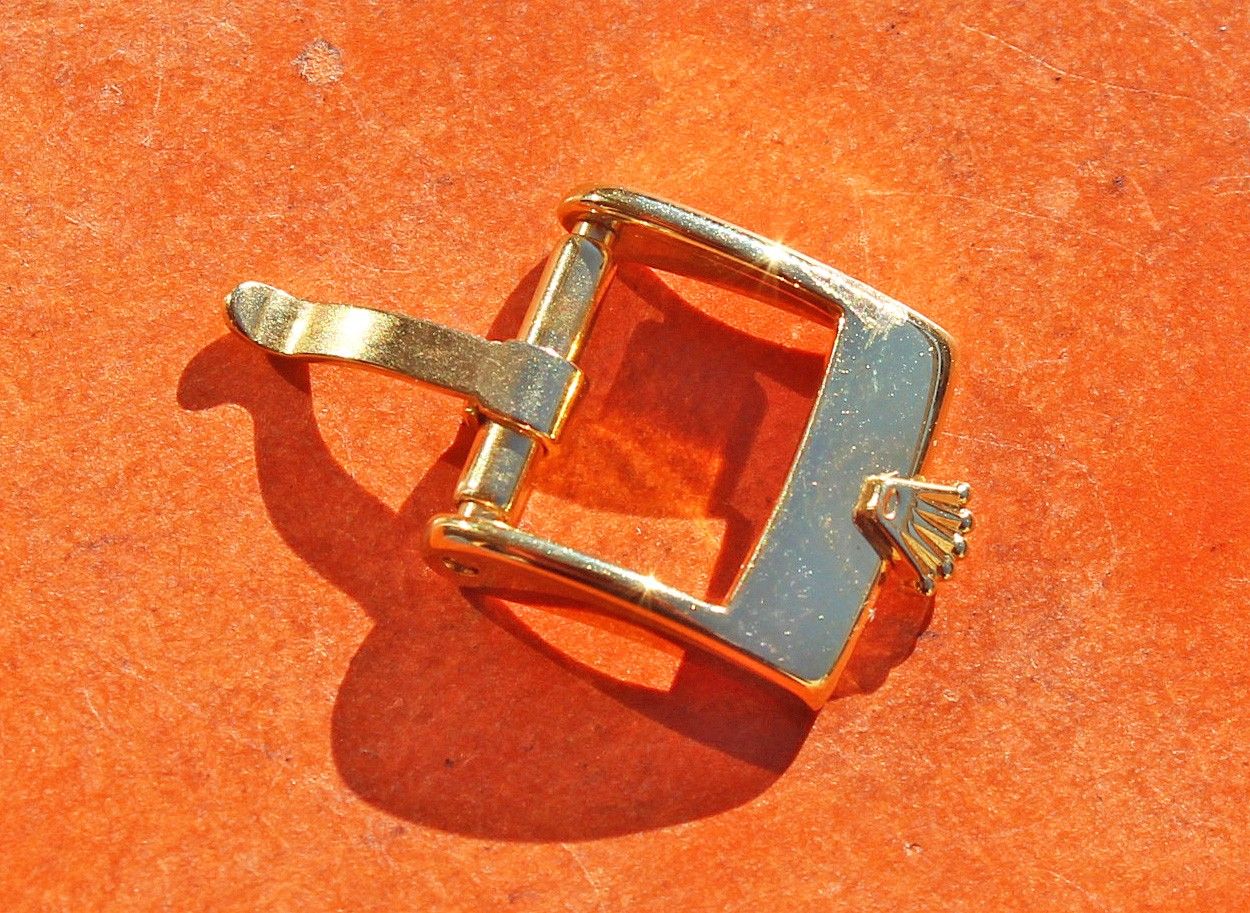 Nice Medium 10/12mm BIG LOGO Gold plated Rolex or Tudor Buckle Antique ...