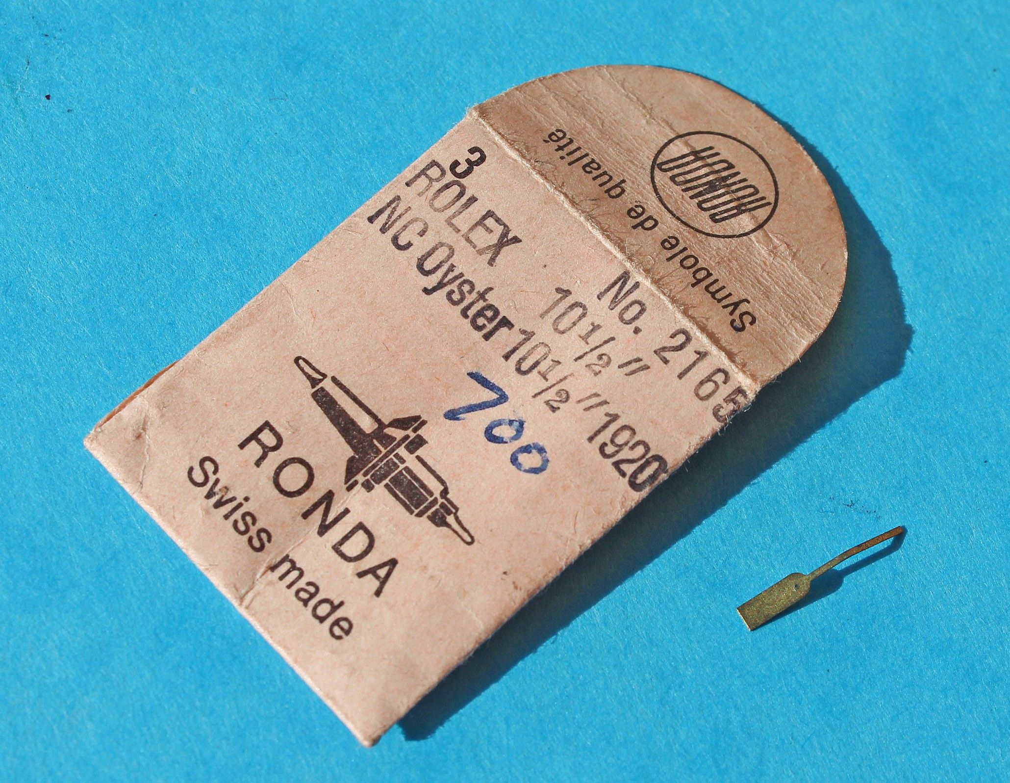 1 Vintage Rolex Balance Staff 10 1/2" 1920 NC Oyster (NOS) Ronda part ...