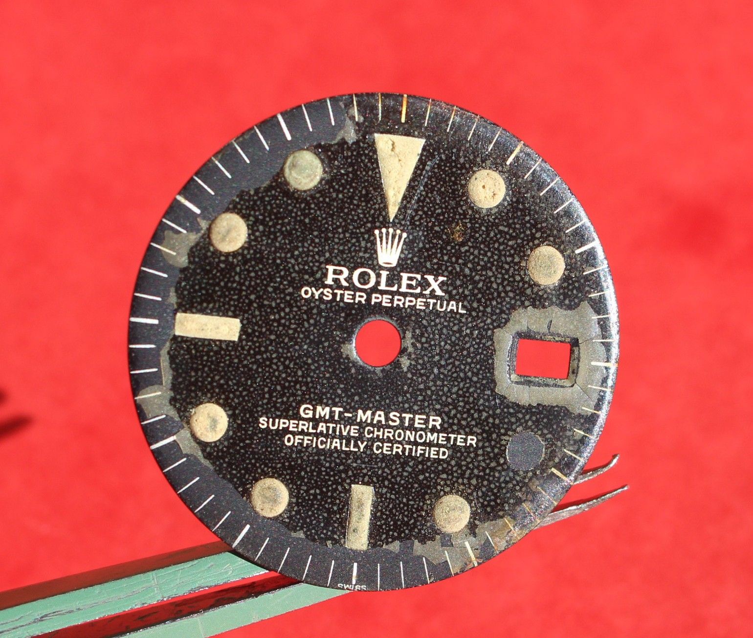 60's VINTAGE ROLEX TROPICAL 1675 GILT GLOSSY TRITIUM DIAL GMT MASTER ...