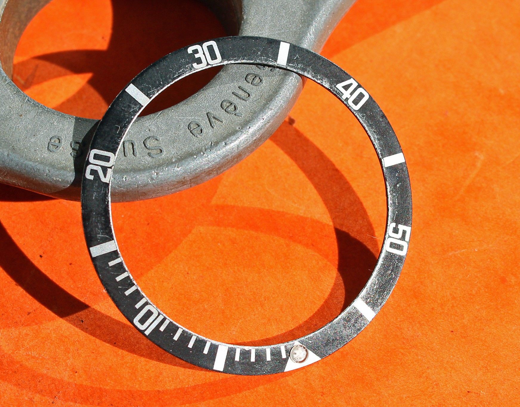Genuine Rolex & Tudor faded Fat Font bezel insert Submariner 5513, 5512 ...