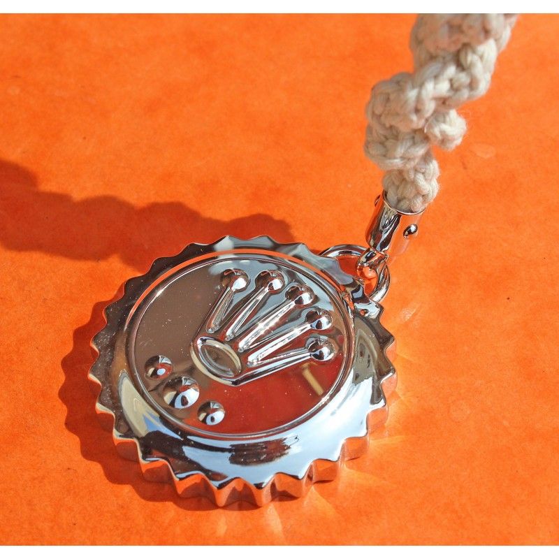 Amazing Rolex Triplock Submariner crown stainless steel key ring ...