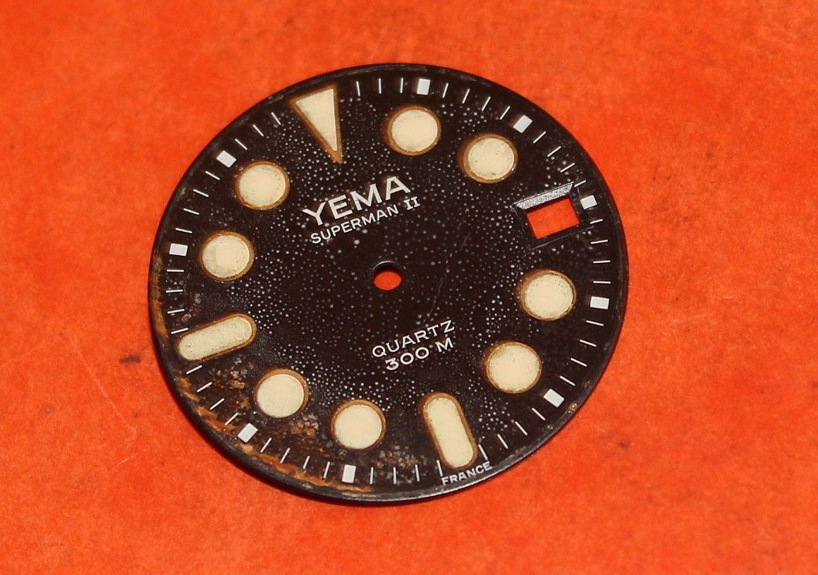 VINTAGE YEMA SUPERMAN II QUARTZ 300m TROPICAL DIAL MENS DIVER'S WATCH