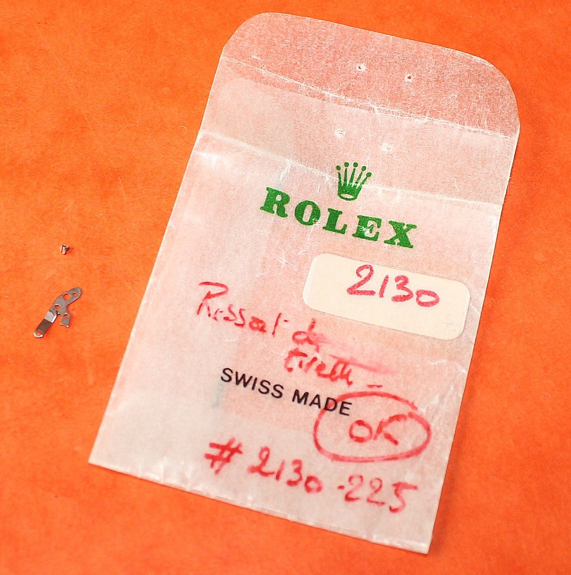 ROLEX OEM watch part Setting Lever Spring 2130, 2135, Part 2130-225 ...