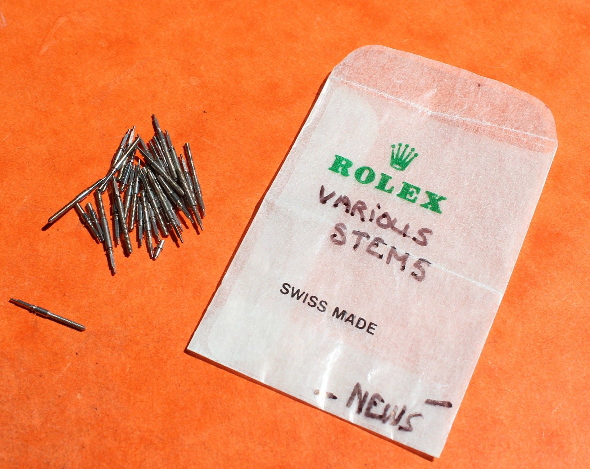 ROLEX OEM watch NOS part lot of windings stems automatic & mechanical ...