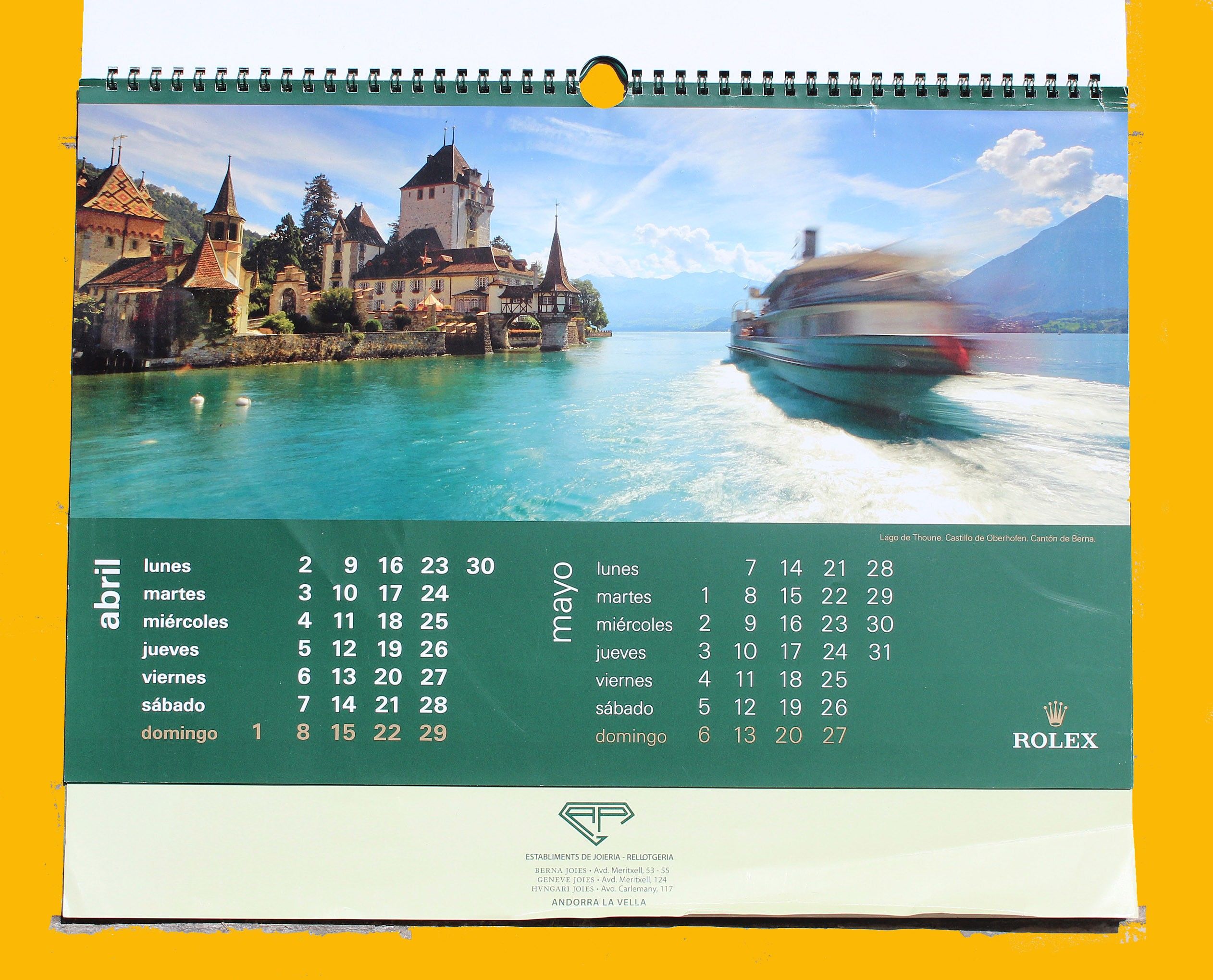 Rolex Vintage Mint Rolex Maxi wall Calendar 2012-2013 Colorfull landscapes