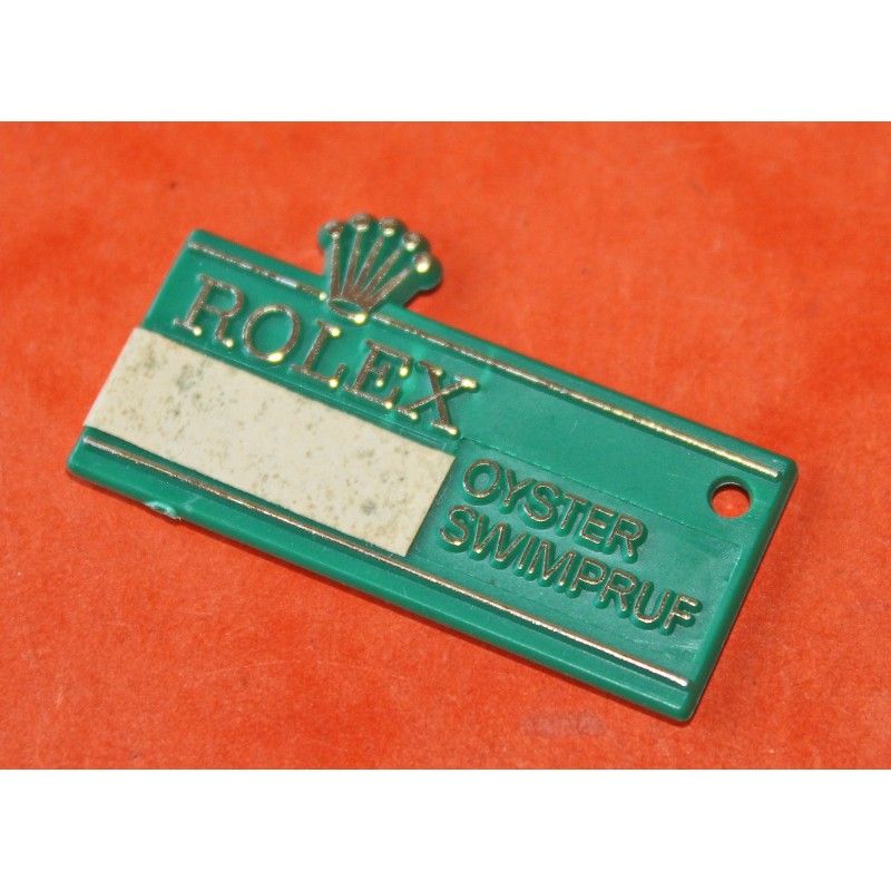 ROLEX Tag SELLO Seal Etiqueta SIGILLO OYSTER SWIMPRUF Large Crown Tag ...