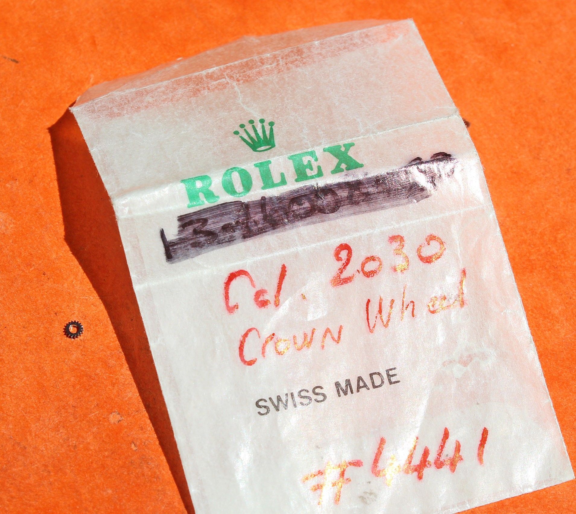 ROLEX watch part Genuine Ref 4441 Crown Wheel Pre-owned fits on ...