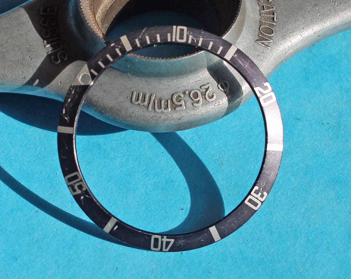 Rolex & Tudor Dark blue tons faded Fat Font bezel insert Submariner ...