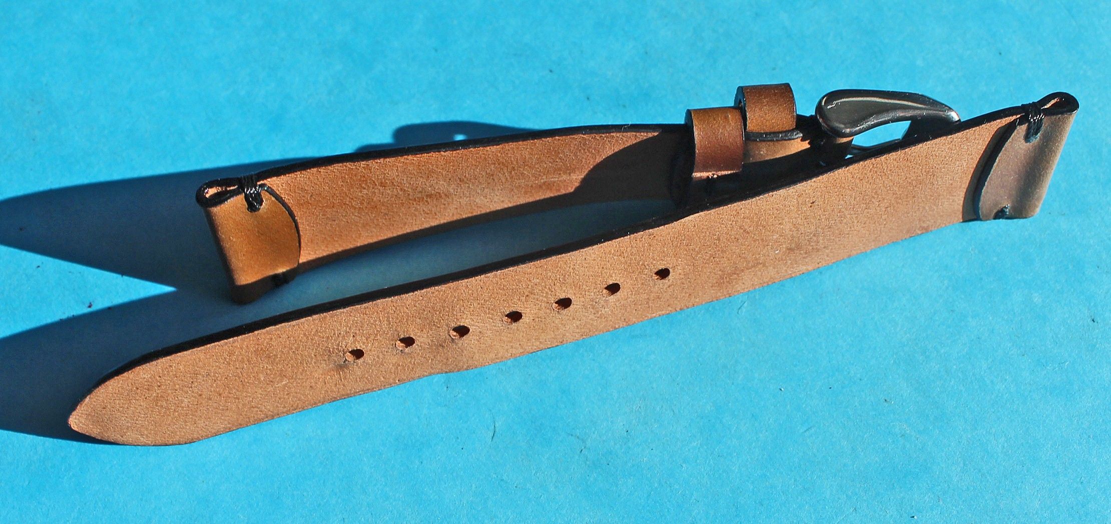 BRACELET MONTRES COW BOY HORWEEN SHELL CUIR CORDOVAN ULTRA FIN 20mm ...