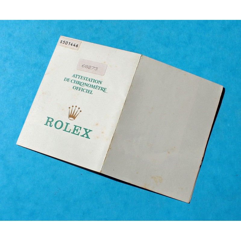 ROLEX 1993 VINTAGE PUNCHED PAPER CERTIFICAT WARRANTY 430 ROLEX OYSTER ...