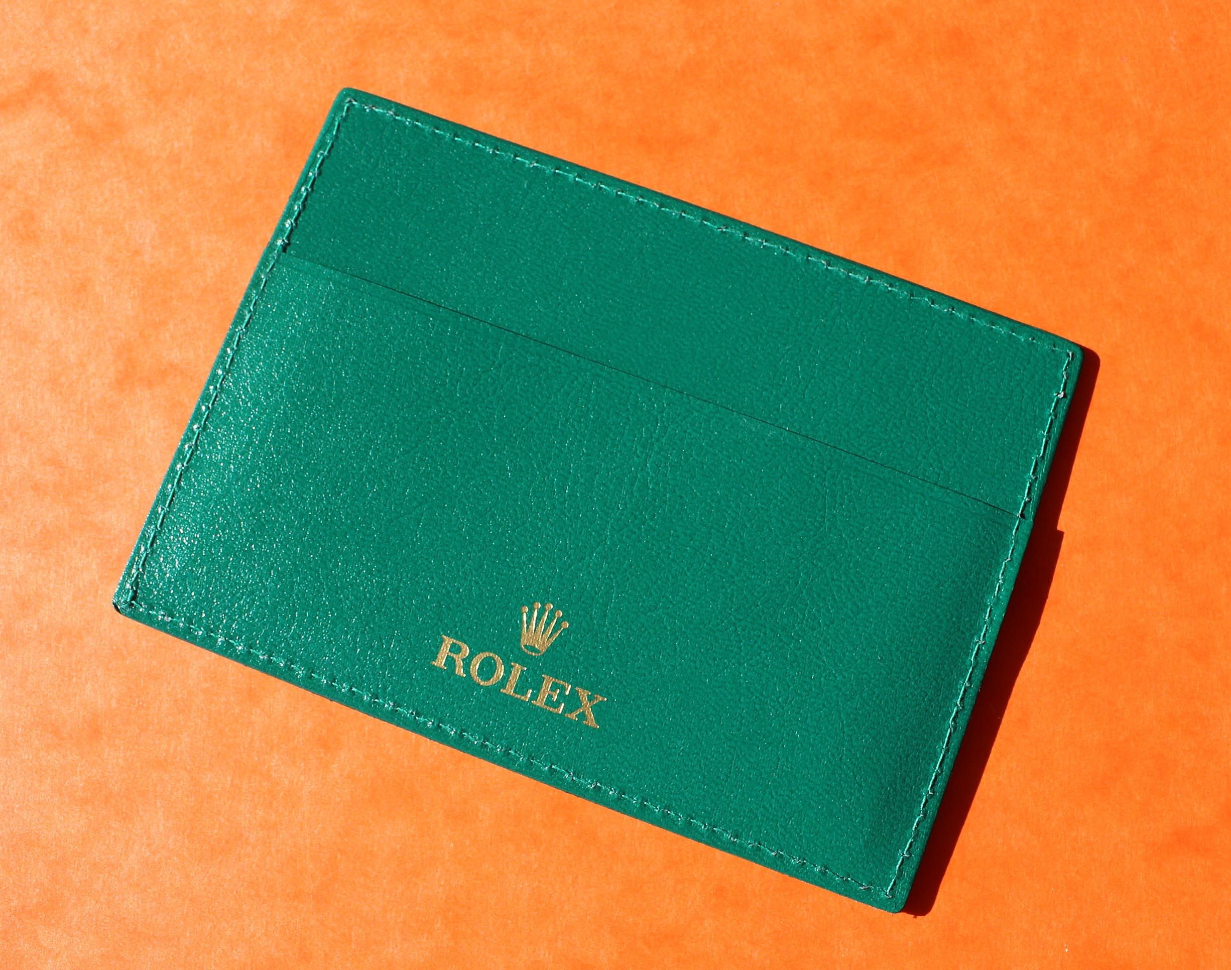 Exclusive & Collectible Rolex Fir Green Card Holder paper documents ...