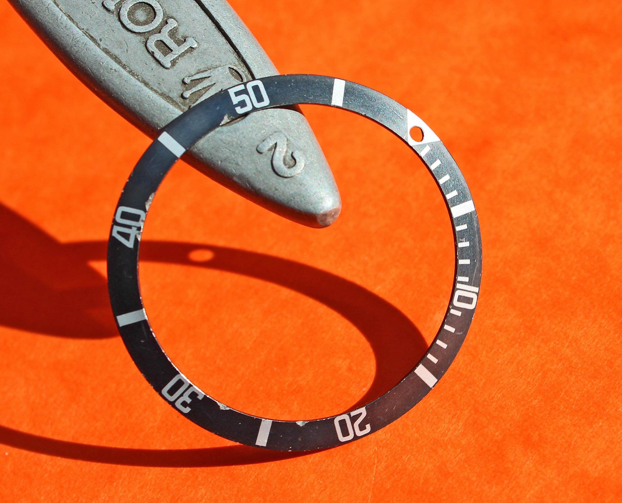 Rolex & Tudor Dark blue tons faded Fat Font bezel insert Submariner ...