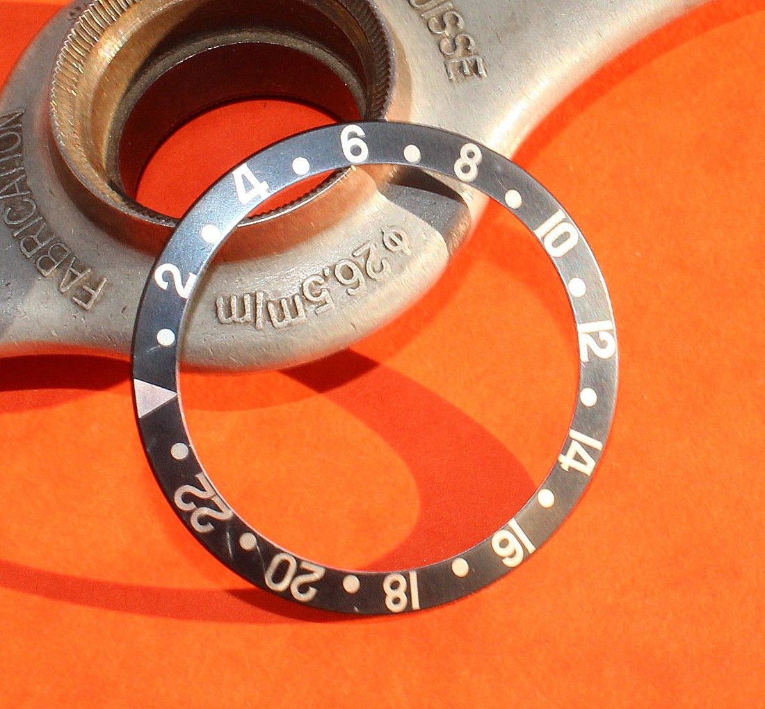 ROLEX Fat Font SERIF BEZEL watch Insert GMT Master II 16710, 16700 ...