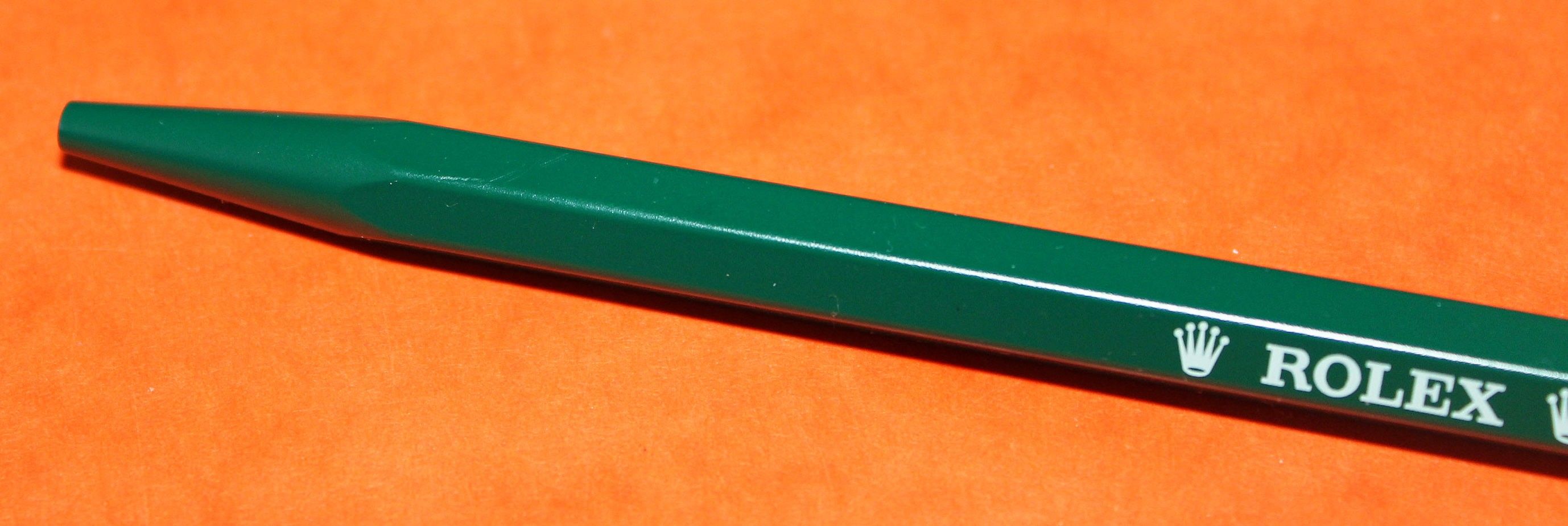 ROLEX RARE BALLPOINT PEN SWISS MADE CARAN D'ACHE DEALER'S green highly ...