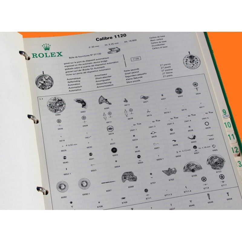 ROLEX R6 RARE TECHNICAL MANUAL COMPLETE MOVEMENT SPARE PART CATALOGUE ...