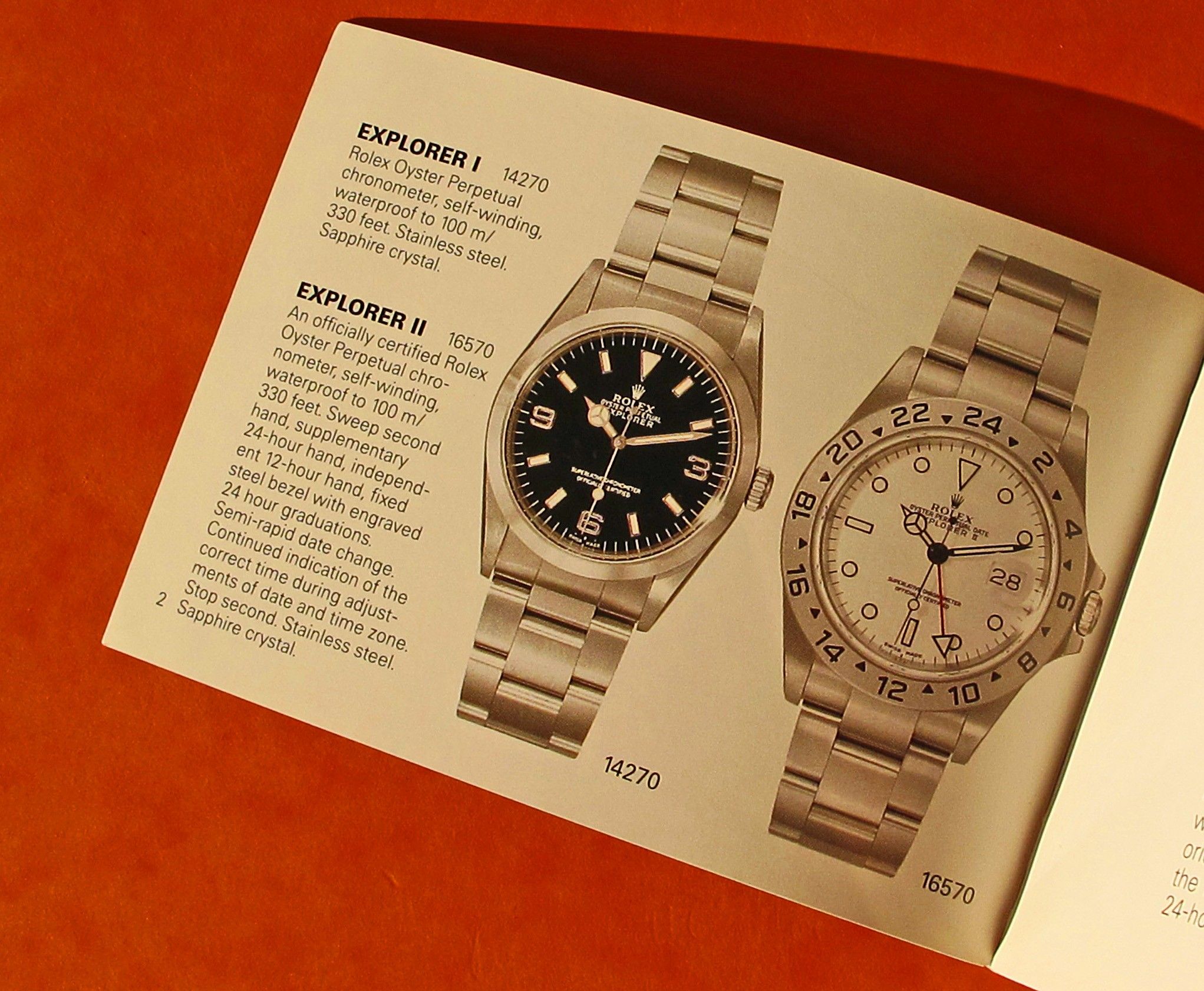 Vintage 2000's Rolex Explorer I & II 14270, 114270, 16570 Owners Manual ...