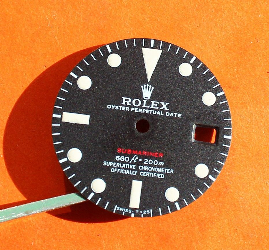 Vintage 1680 Rolex Cadran ROUGE BEYELER Montre Submariner Date RED MARK IV
