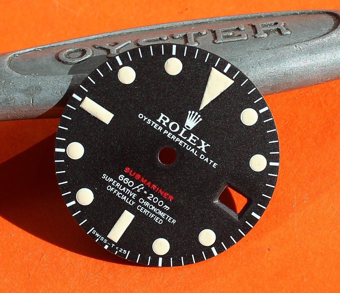 Vintage 1680 Rolex Cadran ROUGE BEYELER Montre Submariner Date RED MARK IV