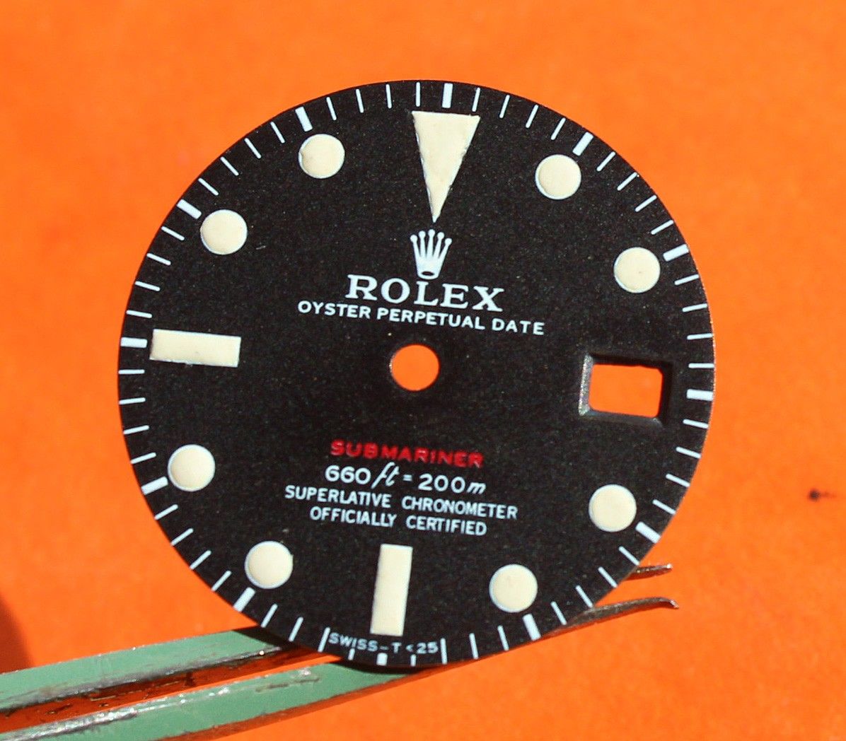 Vintage 1680 Rolex Cadran ROUGE BEYELER Montre Submariner Date RED MARK IV