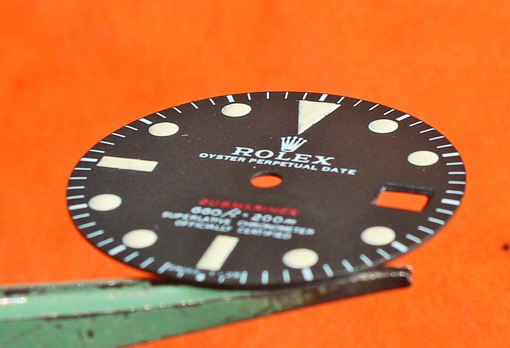 Vintage 1680 Rolex Cadran ROUGE BEYELER Montre Submariner Date RED MARK IV