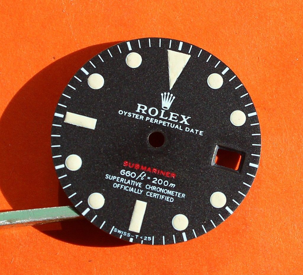 Vintage 1680 Rolex Cadran ROUGE BEYELER Montre Submariner Date RED MARK IV