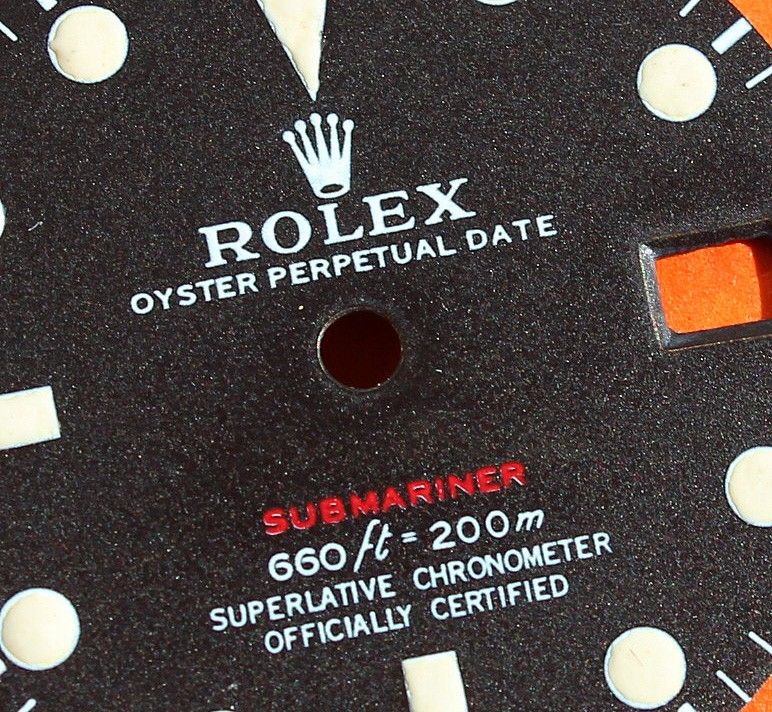 Vintage 1680 Rolex Cadran ROUGE BEYELER Montre Submariner Date RED MARK IV