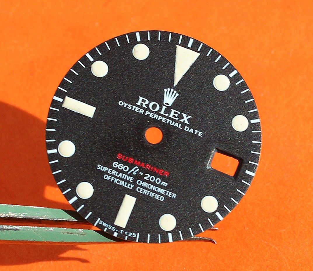 Vintage 1680 Rolex Cadran ROUGE BEYELER Montre Submariner Date RED MARK IV