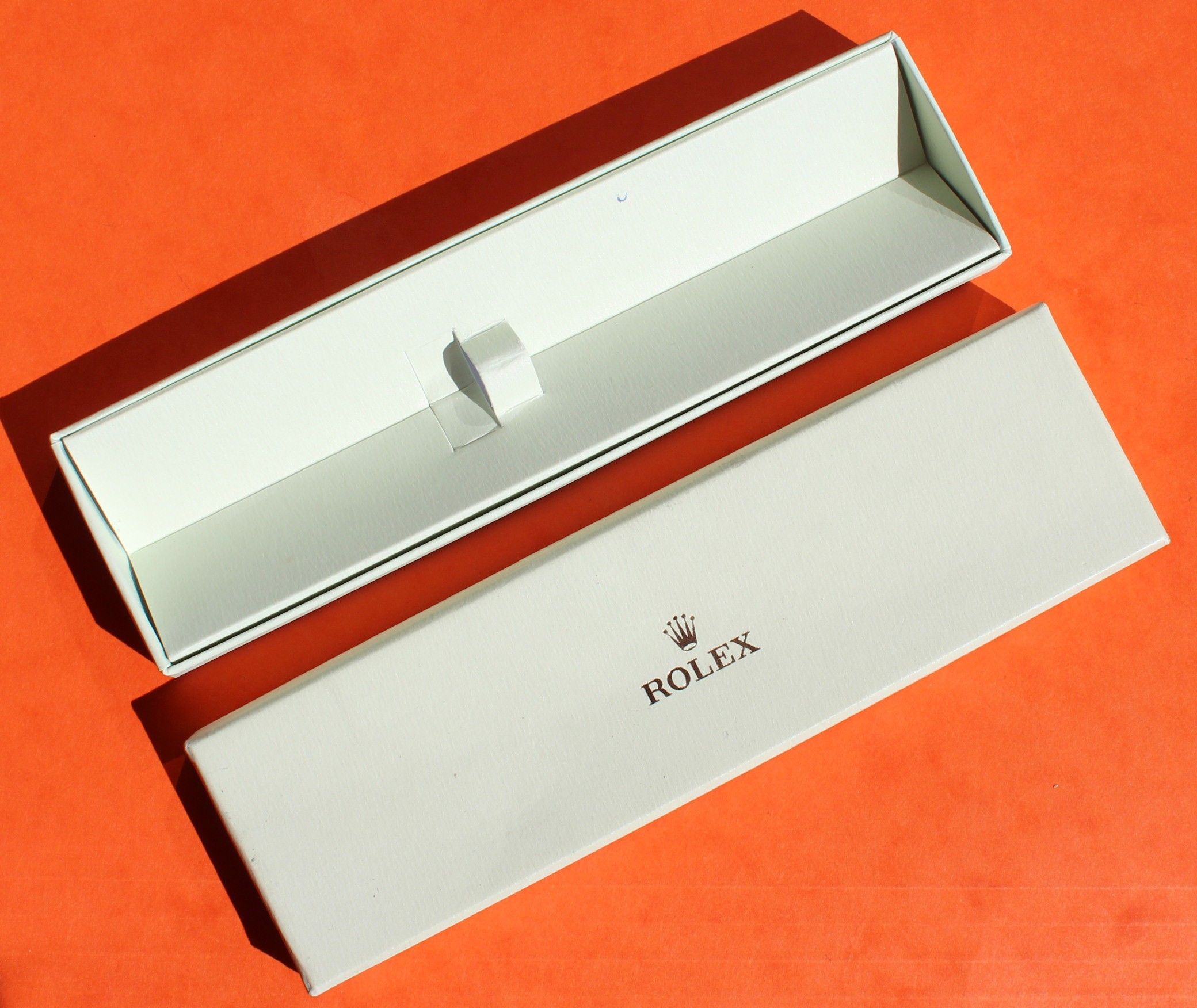ROLEX 2000's OBLONG ORIGINAL WATCH CASE STORAGE BOX 18 x 5 x 1.5cm