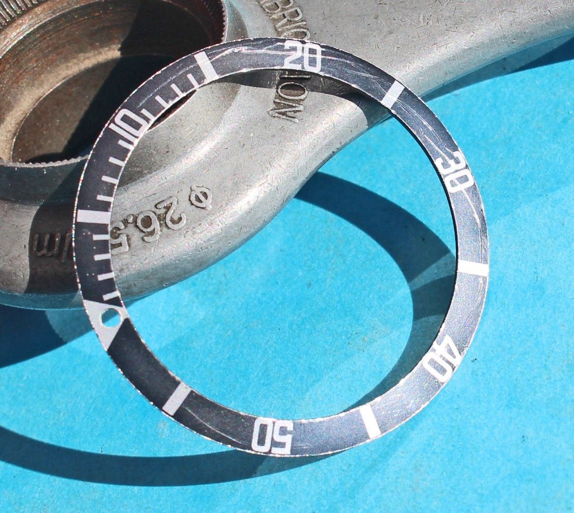 Rolex & Tudor Grey blue tons faded Fat Font bezel insert Submariner ...