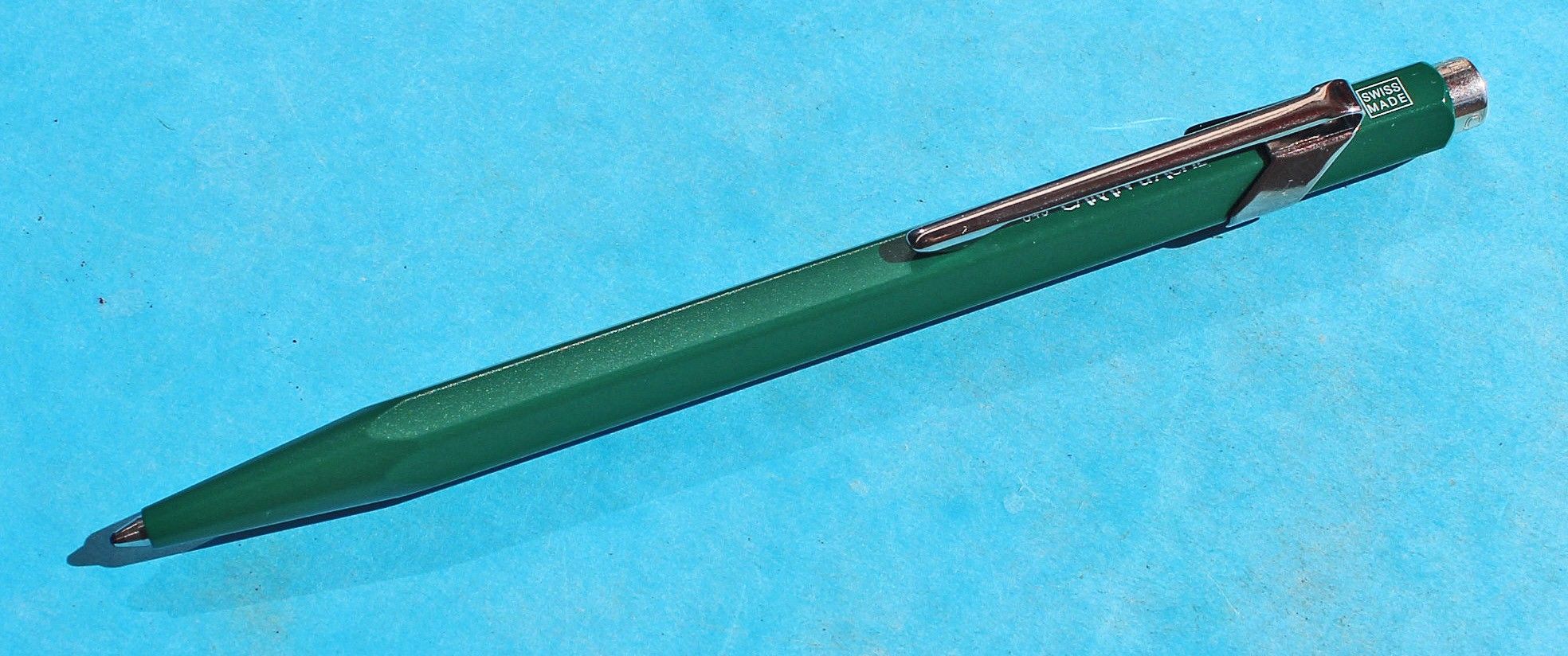 ROLEX ♛♛ RARE BALLPOINT PEN SWISS MADE CARAN D'ACHE DEALER'S green ...