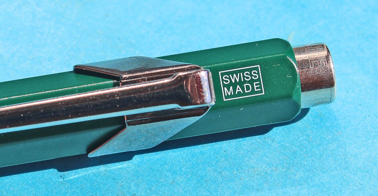 ROLEX ♛♛ RARE BALLPOINT PEN SWISS MADE CARAN D'ACHE DEALER'S green ...