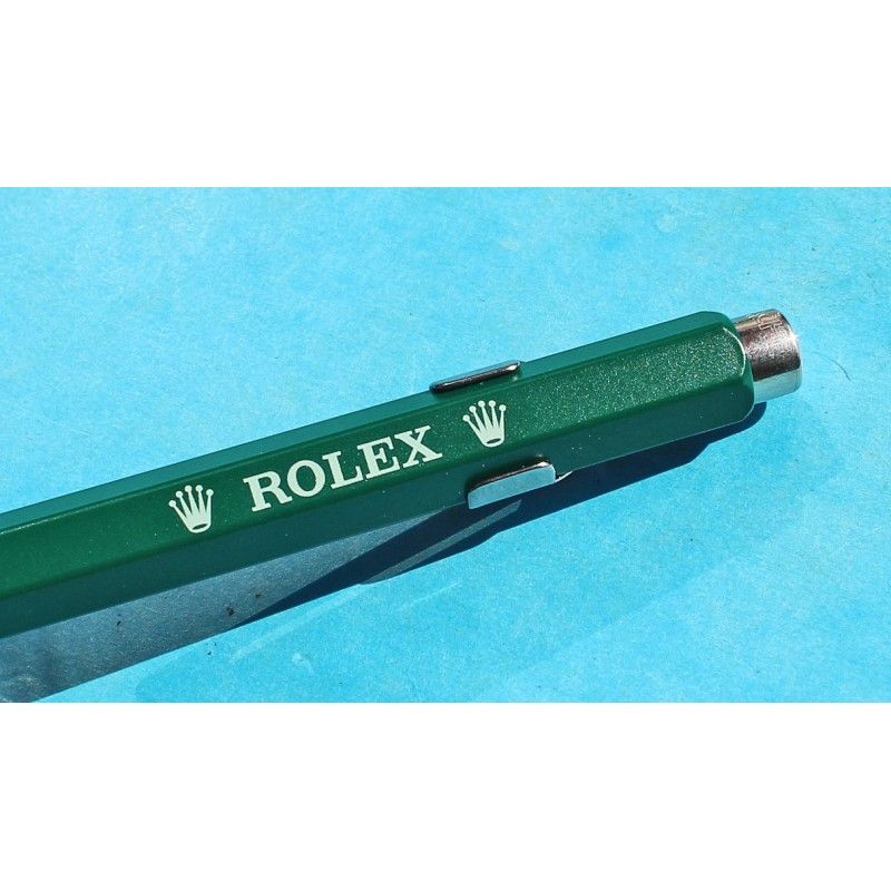 ROLEX ♛♛ RARE BALLPOINT PEN SWISS MADE CARAN D'ACHE DEALER'S green ...