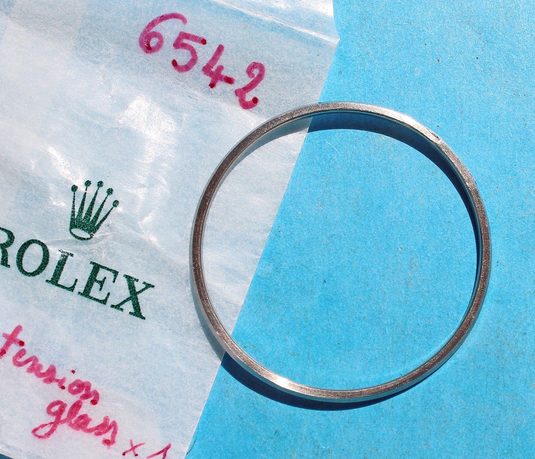 ROLEX GMT 6542 RARE & GENUINE RETAINING GLASS Ø33mm BEZEL INSERT BAKELYTE☆☆
