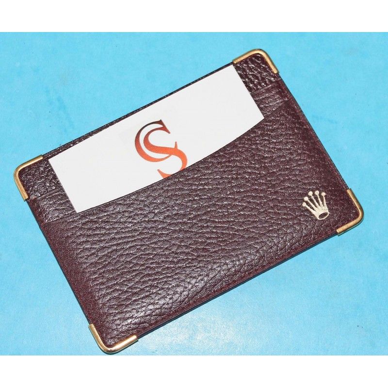 Rare Rolex Vintage Authentic Card holder Passport Holder Dark Maroon ...