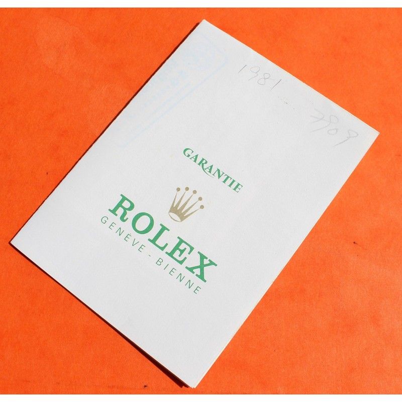 ROLEX VINTAGE 1981 WARRANTY PAPER 4109 WATCHES ROLEX, Ref 572.02.145