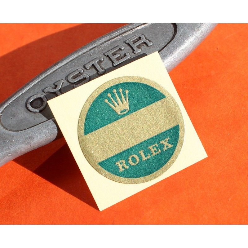 Rolex 60's watch caseback Ø21mm Blank gold Green Sticker Submariner ...