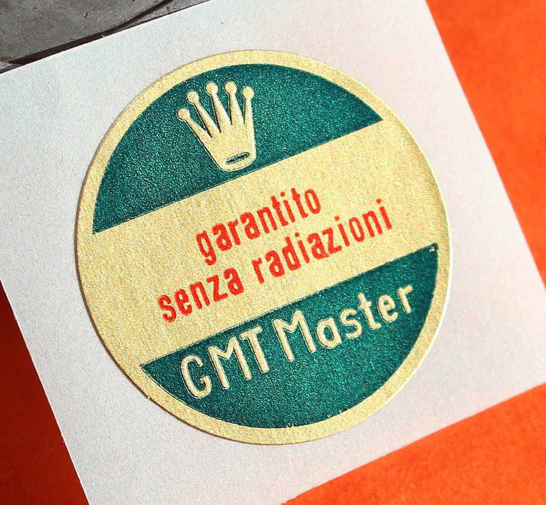 Rolex 60's GARANTITO SENZA RADIAZONI RADIUM watch caseback Ø21mm gold ...