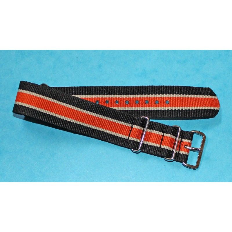 JAMES BOND TRICOLOR Nylon 22mm NATO WATCH BAND Strap Military G-10 ...