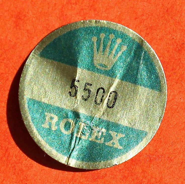 ROLEX 5500 CASE BACK Ø21mm STICKER EXPLORER PRECISION AIRKING Rolex ...